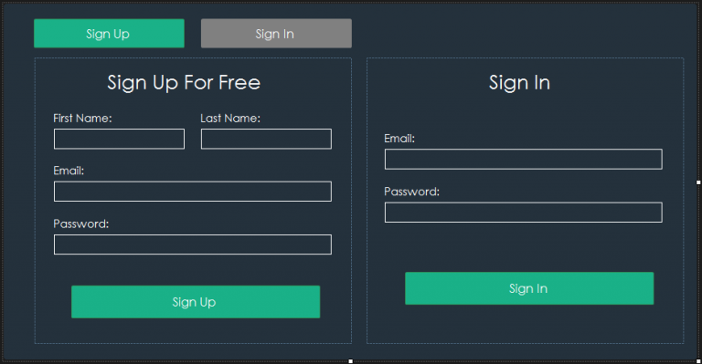 Step by step - How to create a modern Sign In / Sign Up form - Bunifu ...